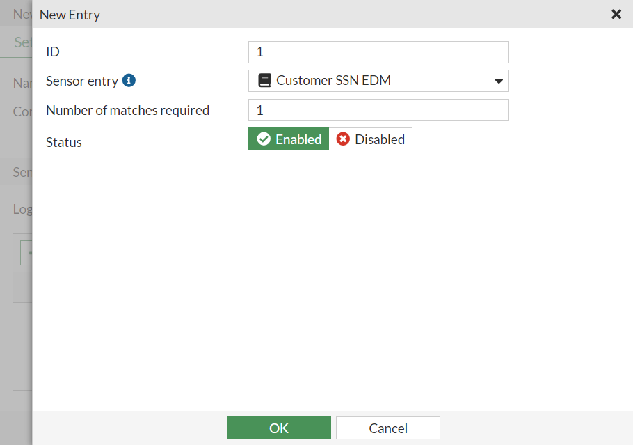 GUI support for exact data match (EDM) for data loss prevention 7.4.4 | FortiGate / FortiOS 7.4. ...